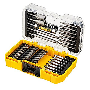 Dewalt DT70702 40 Piece Impact Screwdriver Bit Set + Tough Case Fits TStak Caddy, Black