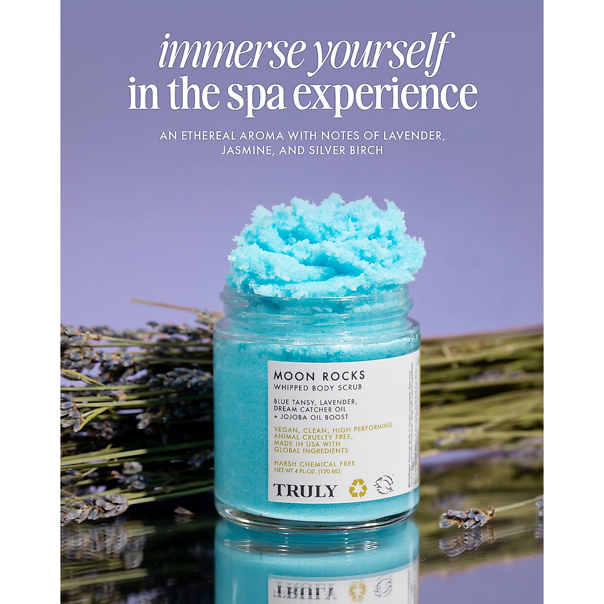 Truly Beauty KP Treatment Moon Rocks Sugar Scrub - Gentle and Fluffy Body Scrubs for Women Exfoliation, Natural Body Scrub - Body Exfoliating Scrub with Vitamin E and Essential Antioxidants.