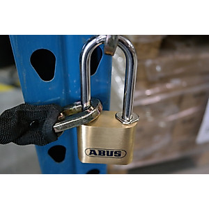 ABUS 180/50 Solid Brass Combination Padlock, Long Stainless Steel Shackle (2-1/2")