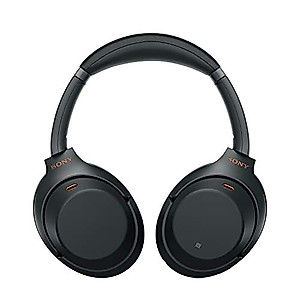Sony WH1000XM3 Noise Cancelling Headphones, Wireless Bluetooth Over the Ear Headset – Black (2018 Version)