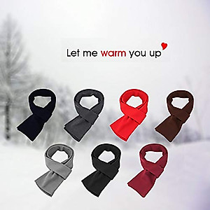 ChunCui Mens Long Thick Scarf Solid Color Soft Warm Cashmere Feel Scarves Unisex Fashion Scarf Navy Blue