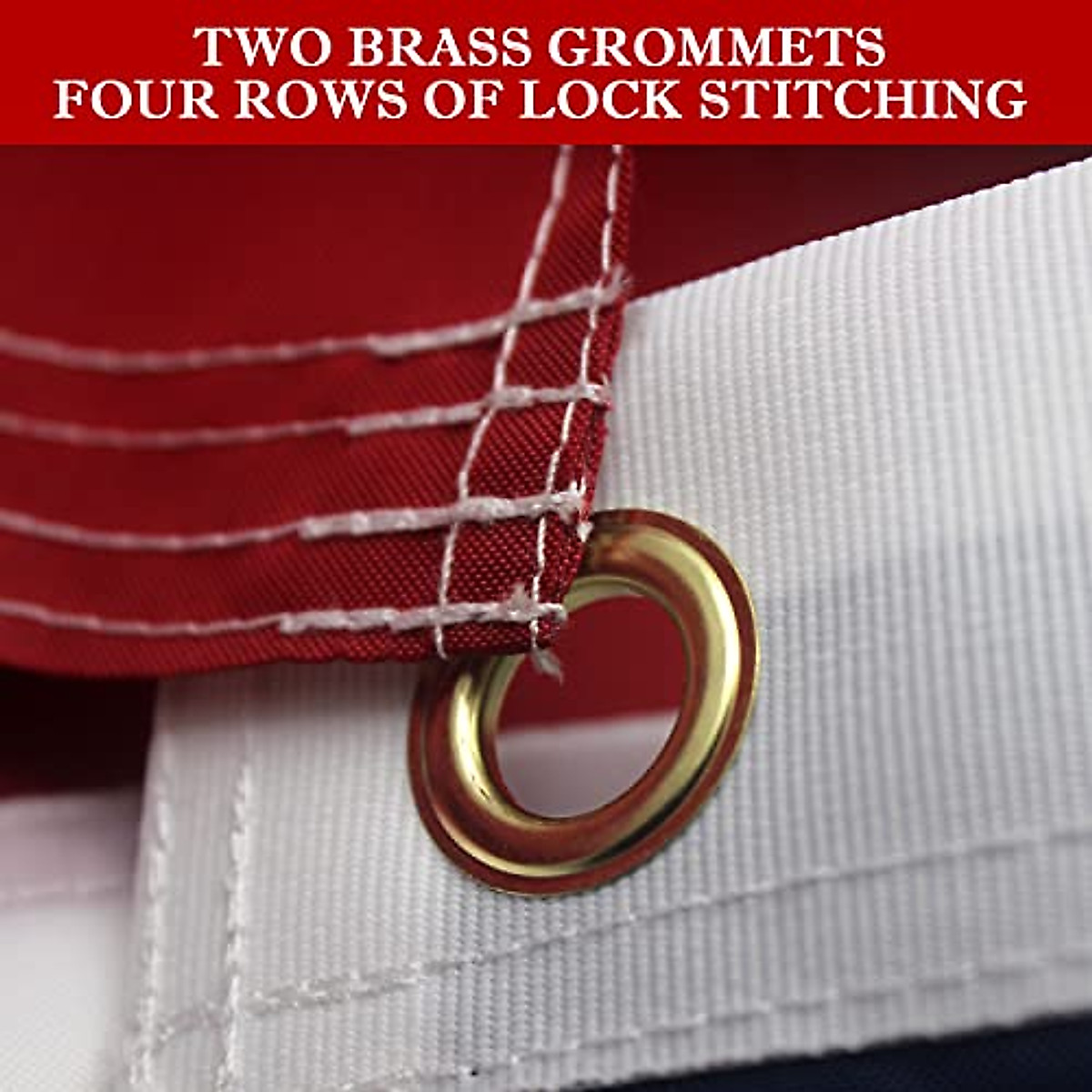 VSVO US American Flag 3x5 Ft - Heavy Duty 300D Oxford Nylon Embroidered US Flags, Embroidered Stars, Sewn Stripes, Indoor/Outdoor, Vibrant Colors, Brass Grommets