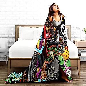 Throw Blanket Flannel Fleece Bedding Blankets All Season Ultra Soft for Bed Couch Chair Fit Kids and Adults 50"X40"