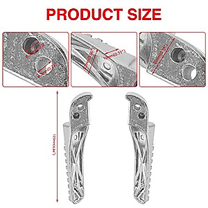 GREHUA Foot Pegs Footrest Bracket Set Assembly for 6.5Hp 212cc 196cc Coleman CT200U Trail 200 CT200U-EX BT200X CT200U-EXR CT100U Trail 100 Left Right Silver 2 pack Powersports Motor Mini Bike Parts