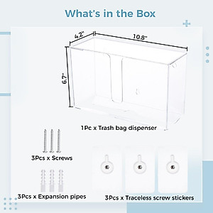 Toyokar Streamline Waste Management: Clear Acrylic Bag Dispenser