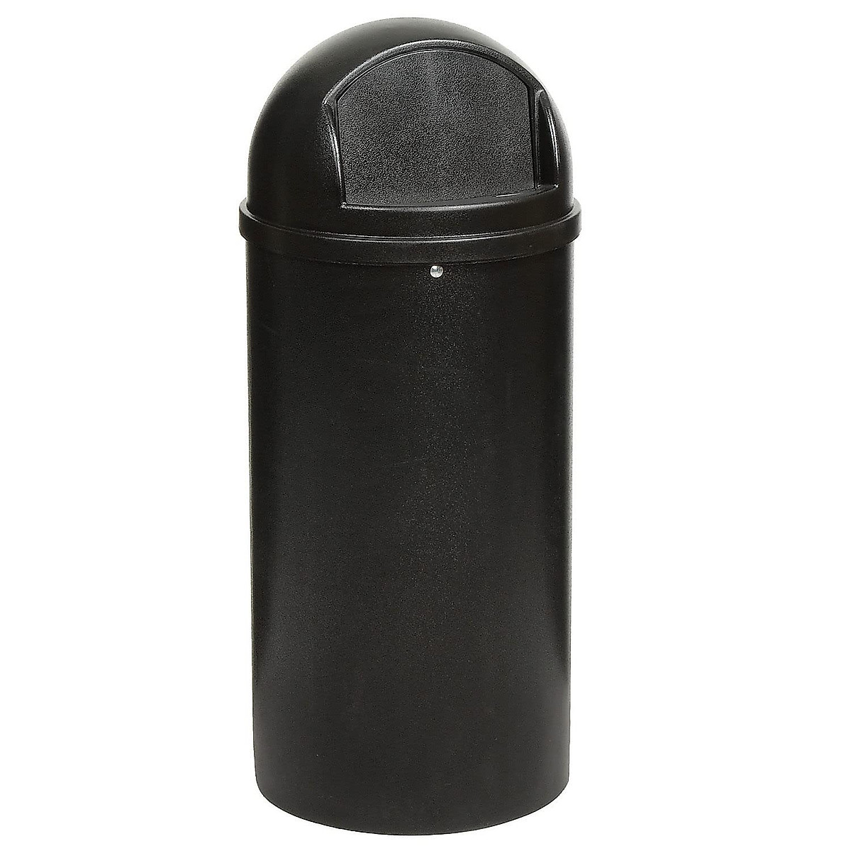 Rubbermaid Commercial Products Marshal Domed Round Trash Can, 25-Gallon, Black, Indoor/Outdoor Garbage Container/Waste Basket for Lobby/Office/Restroom/Restaurant/School