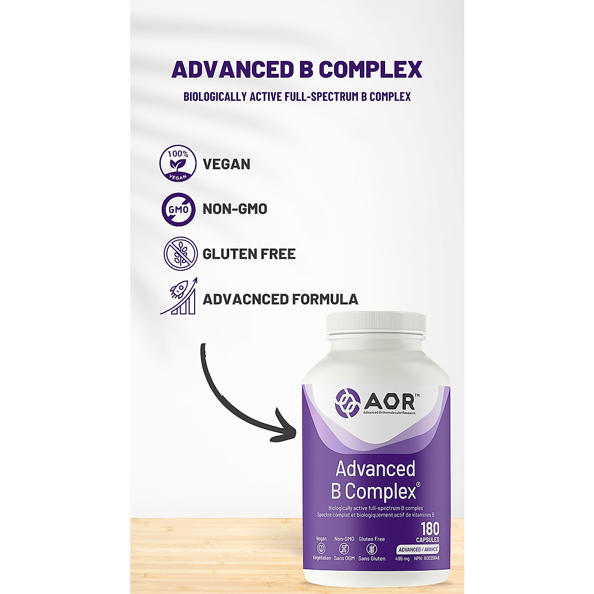 AOR SPO Aor Advan.B Complex Cap, 180 EA