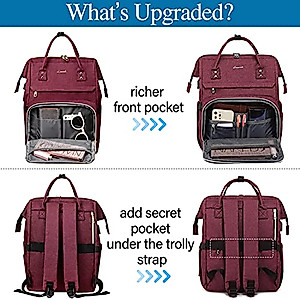 LOVEVOOK Laptop Backpack for Women, 17 Inch Backpack Purse for Women Teacher Backpack Work Computer Backpack Large Travel Backpack (Upgraded)