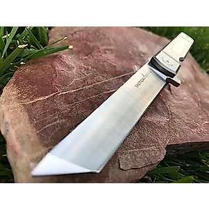 TACTICAL GEARZ Titanium Pocket Knife for EDC! Solid Tc4 Titanium Handle! D2 Steel Tanto Blade! Includes Sheath! (Tatsu ST)