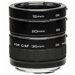 Kenko Auto Extension Tube Set DG 12mm, 20mm, and 36mm Tubes for Nikon AF Digital and Film Cameras - AEXRUBEDGN