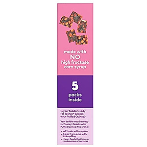 Plum Organics Teensy Fruits, Berry, 5 Count (Pack of 4)