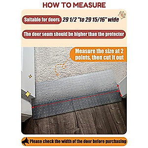 8.2Ft Cat Carpet Protector, Heavy Duty Plastic Pets Scratch Stopper for Carpet, Easy to Cut, Clear Non-Slip Floor Runner Prevent Carpets Rugs from Scratching Tearing Wearing at Doorway
