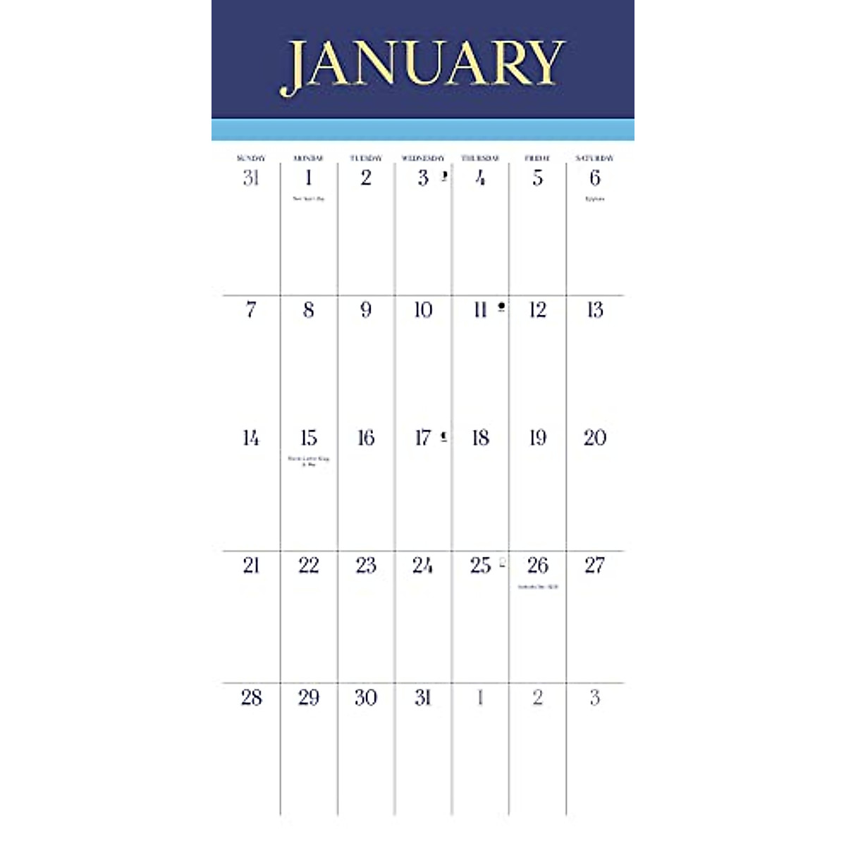 Willow Creek Press Big Grid (Jewel) 2024 12" x 12" Wall Calendar