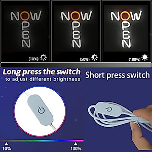 Now Open Neon Sign for Wall Decor,Includes Business Hours and Open Closed Signs,Business Ultra Bright LED Shop Store Florists Bar Salon Cafes Restaurant Pubs Party Stores Hotel (17x13 inch)