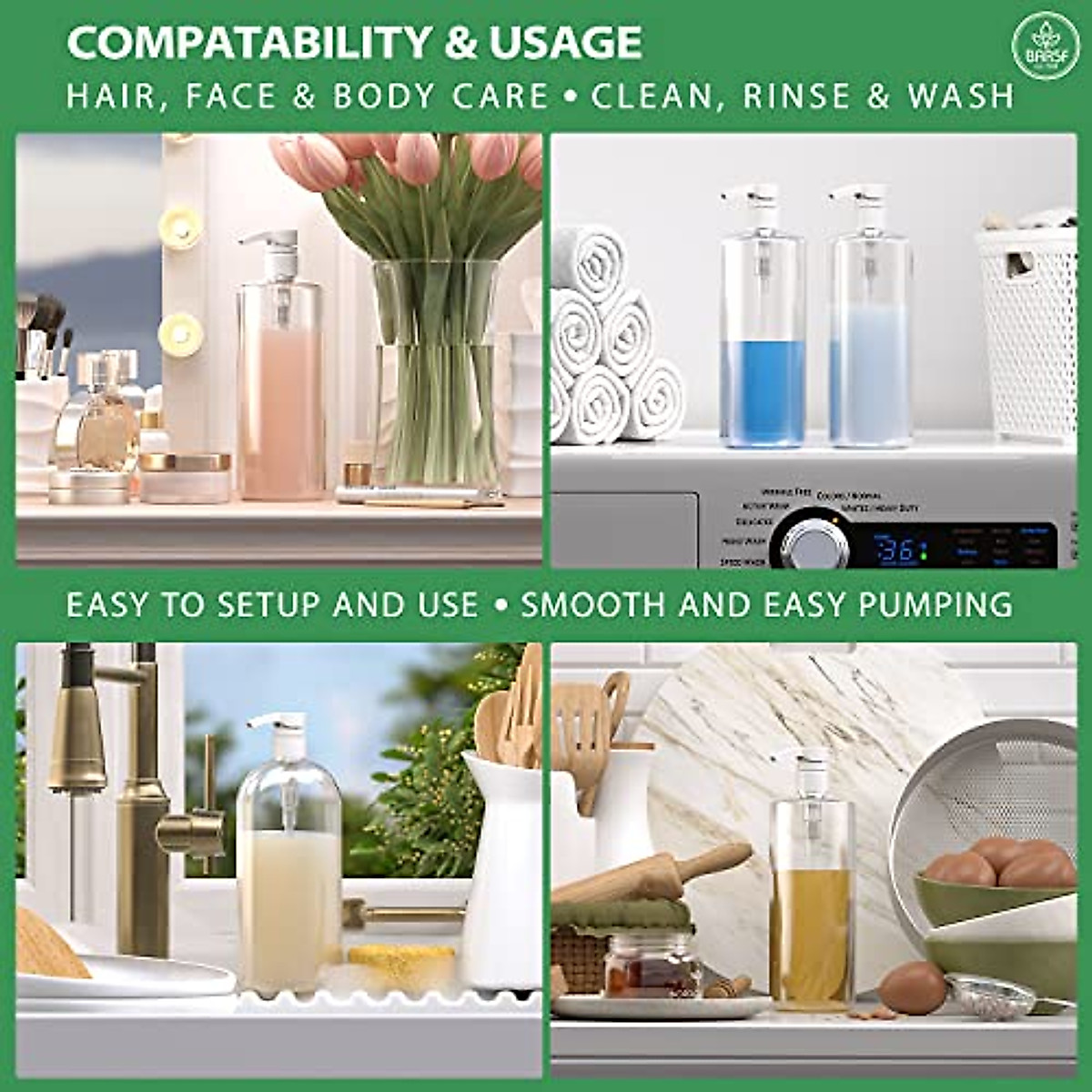 Universal Shampoo/Conditioner Pump for Bottle, 1 L/33.8 oz., Piece 2 White