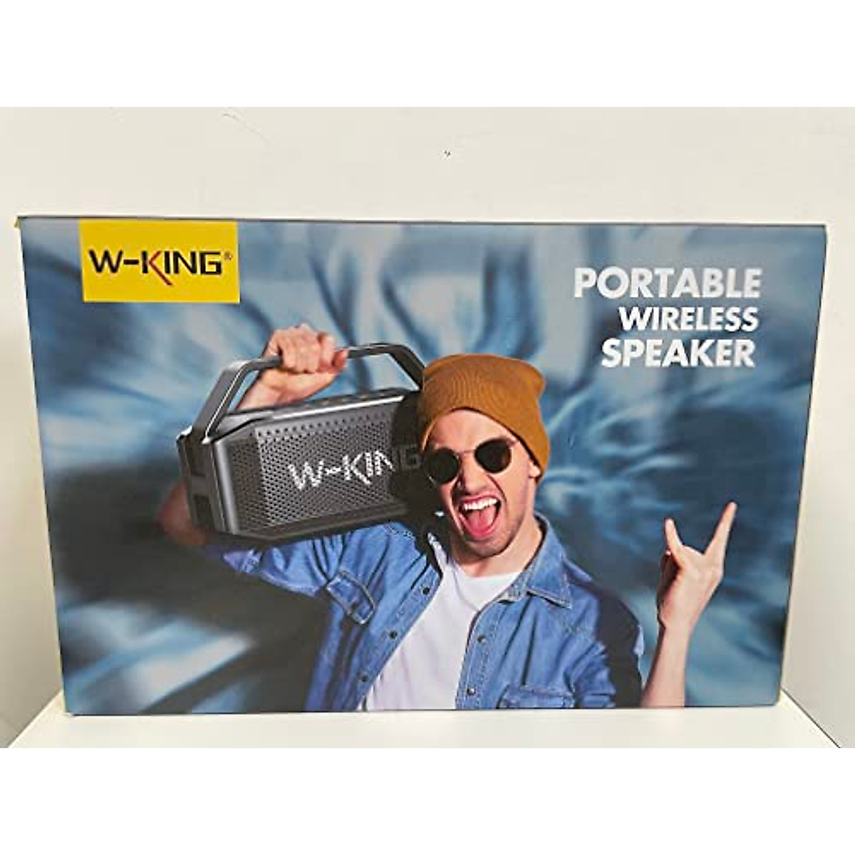 W-KING Portable Loud Bluetooth Speakers with Subwoofer, 60W (80W Peak) Outdoor Speakers Bluetooth Wireless Waterproof Speaker, Heavy Bass/V5.0/40H Play/Power Bank/TF Card/AUX/NFC/EQ, Large for Party