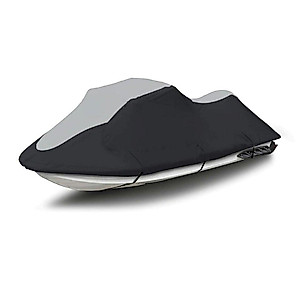 SBU Jetski Cover Compatible for Yamaha Wave Runner VX Deluxe 2007-2014 Jet Ski PWC Cover Black/Grey