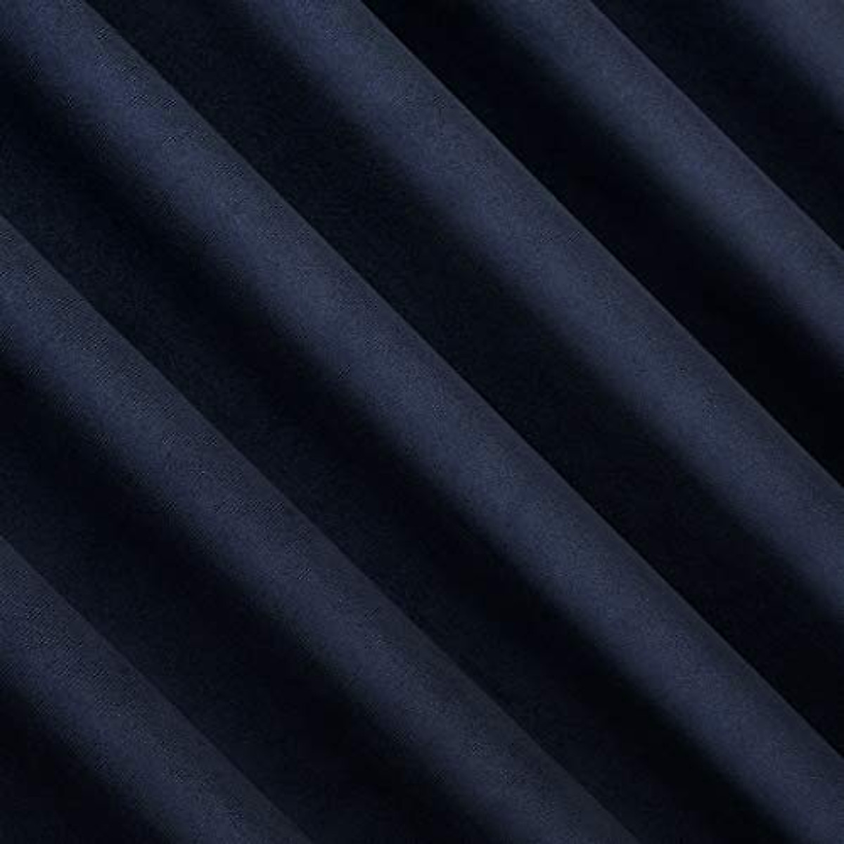 Sun Zero Hampshire Velvet Noise Reducing Thermal Extreme Total Blackout Back Tab Curtain Panel, 50" x 84", Navy Blue