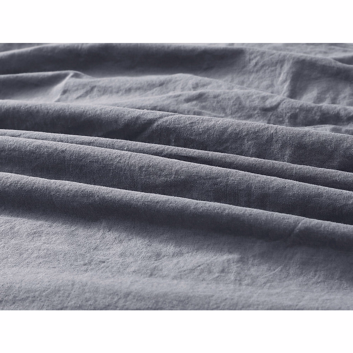 Sterling Creek Charlotte 3-Piece Washed Linen Cotton Duvet Cover Set - Soft Breathable Comforter Cover with Shams Set (King, Gray)