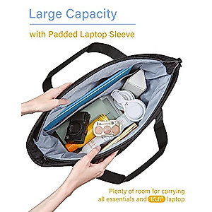 BAGSMART Quilted Tote Bag, Top Handle Handbags for Women, Shoulder Bag, Durable Carry Handles, Machine Washable, 25L Large Hobo Bag for Work, School, Travel