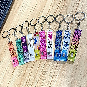 Gergxi Card Puller KeychainGergxi Multifunctional Long Nails Credit Card Puller Keychain Acrylic Card Grabber Key Chain Social Distancing Touchless Tool, 2x10 cm/ 0.79x3.94 inches
