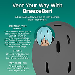 Retrospec Zephyr Ski Helmet - Snowboard Helmet for Adults & Youth- Adjustable Fit Snow Helmet with Protective Shell, and Breathable Vents for Men, Women, Boys and Girls