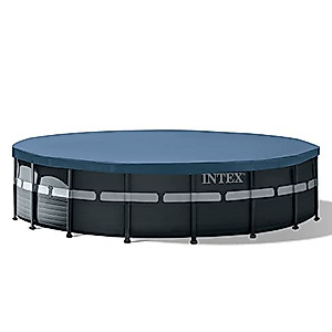Intex Ultra XTR Frame 18' x 52" Above Ground Swimming Pool with Sand Filter Pump, Ladder, Cover, & Maintenance Accessory Kit with Vacuum and Skimmer