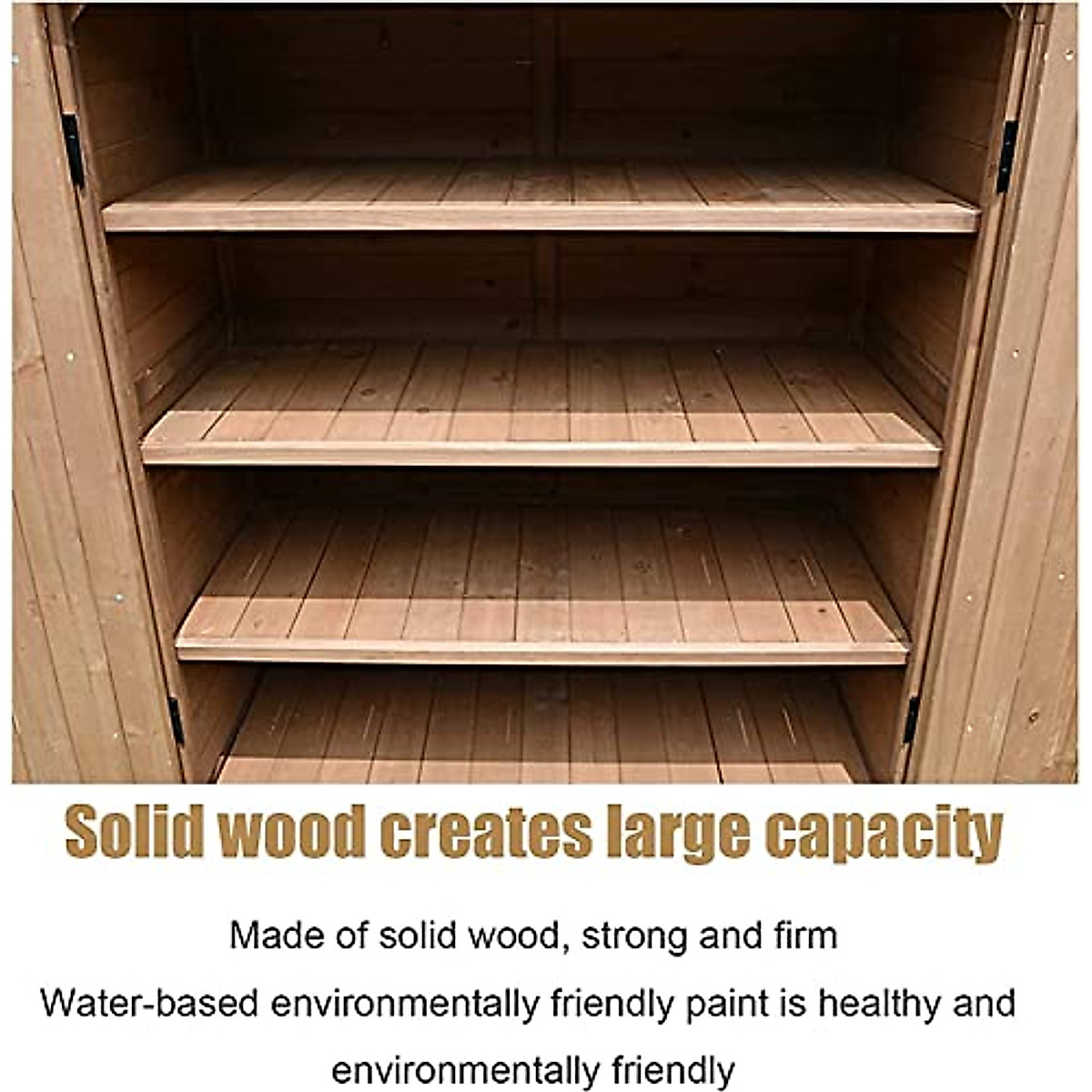 MUWIZ Outdoor Storage Shed, Storage Shed and Tool Shed Gardening Tools, Outdoor Storage Box, Garden Rainproof Box, Table Waterproof Sunscreen Farm Tools