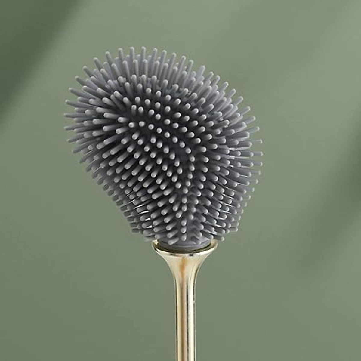 SAAKO Silicone Toilet Bowl Brush Lightweight Wall Mount Toilet Brush and Holder Set Toilet Cleaner Brush Bathroom Deep Clean