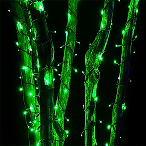 kemooie 2 Pack of 240 LED Solar Green Christmas Lights, 8 Twinkle Lights Modes Waterproof Solar Powered Fairy Lights, Outdoor Solar String Lights for Garden Patio Tree Yard Decorations (Green)