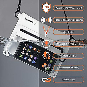 bitplay AquaSeal Waterproof Bag in Sand - Dry Bag/Sacoche/Phone Pouch with Adjustable Strap for Phone and Valuables