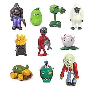 JHESAO 10PCS Plants PVZ Toys Set Action Figures Zombies PVZ PVC Toy New, Great Gifts for Kids and Fans, Birthday and Party