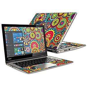 Mightyskins Skin Compatible with Toshiba Satellite Radius 12.5" Wrap Cover Sticker Skins Flower Wheels