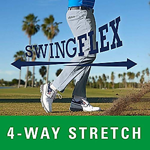 IZOD Men's Swing Flex Pant, Black and Cinder Block, 40W X 32L