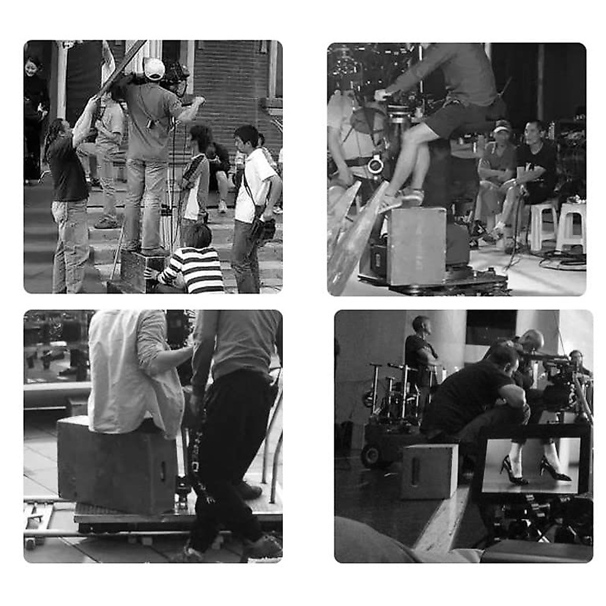 lesolar Photography Apple Box, Set of 5 Standard Wooden Apple Boxes with Magnetic Lid Design Multifunctional Wooden Boxes for Supporting Height-Adjusting Photo Studio Film Set and Photography