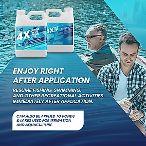 Aqua Blue Pond Dye 4X Concentrate, Lake & Pond Dye Blue for Aqua Blue Water, Ideal Pond Blue Dye & Lake Colorant, Aquashade Pond Dye That Protects Against Sunlight, Safe for Fish & Wildlife, 32 oz