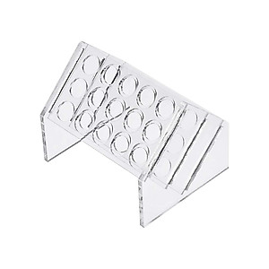 uxcell Slant Rack Acrylic Test Tube Holder 15 Wells for 10ml/15ml Centrifuge Tubes Clear