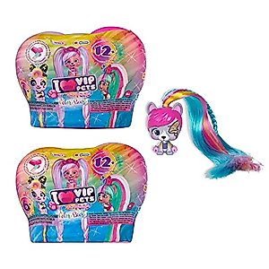 IMC Toys VIP Pets Mini Fans Color Boost S2 2-Pack - Includes 6+ Surprise Accessories| Kids Age 3+