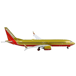 GeminiJets GJSWA2186 Southwest Airlines Boeing 737 MAX 8 Gold Retro Livery N871HK; Scale 1:400