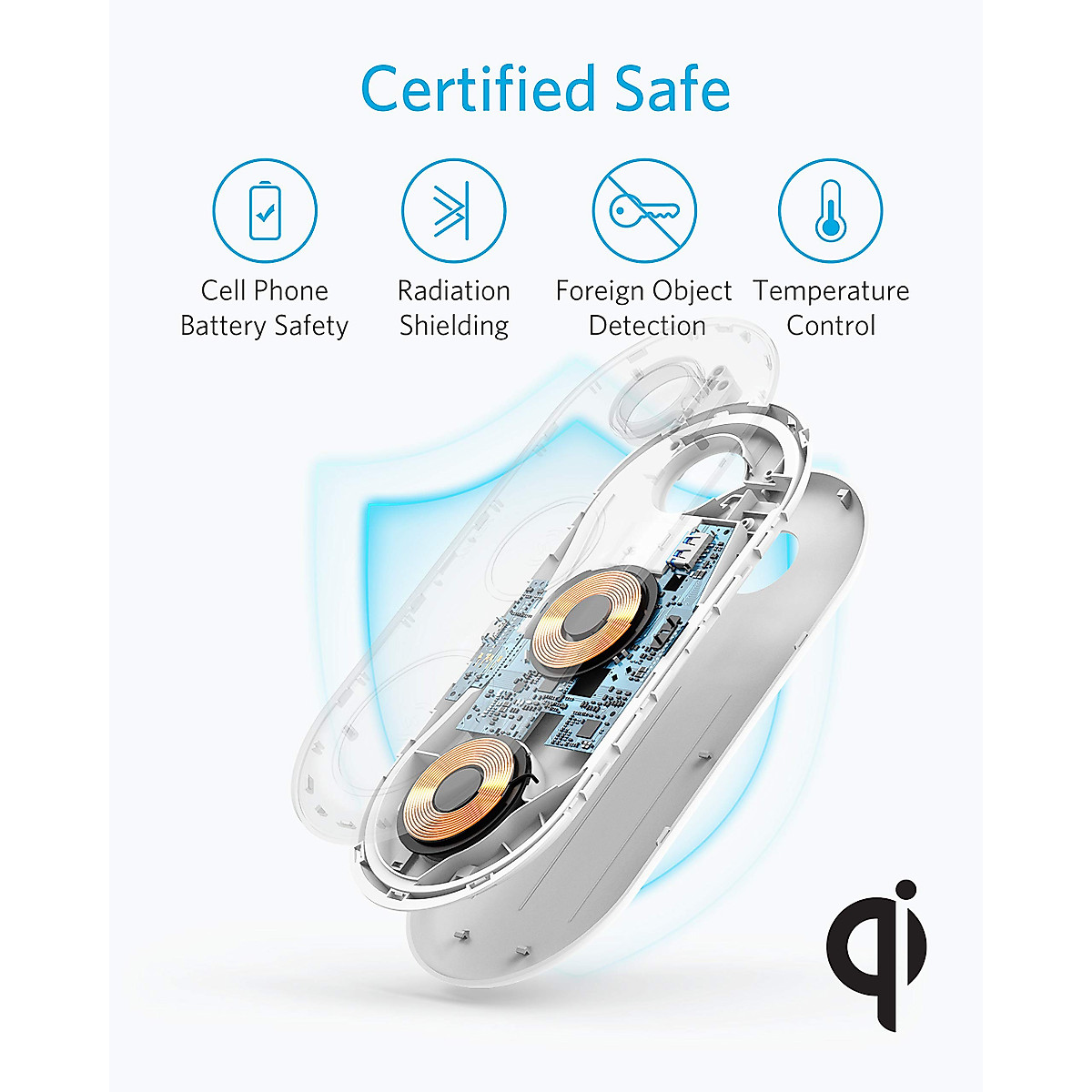 Anker Wireless Charging Station for Apple Products, PowerWave 3-in-1 Qi-Certified Pad for Apple Watch, iPhone 14/14 Pro/14 Pro Max/13, AirPods Pro (Watch Charging Cable & AC Adapter Not Included)