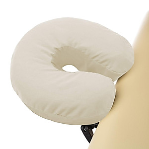 Saloniture 4-Pack Premium Microfiber Face Cradle Covers - Ultra Soft Fitted Massage Table Cradle Cover - Natural