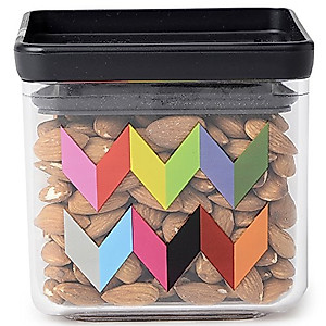 French Bull Ziggy Plastic BPA Free Leak-Proof Cereal and Dry Food Storage Container with Lid-Pantry, Kitchen, Snacks, Airtight, Stackable, Organization, 24 oz