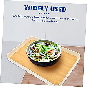 BESTOYARD 2pcs Dessert Plate Desktop Accessories Vanity Trays Garnish Tray Decorative Serving Trays Breakfast in Bed Tray Candle Plates pp Gathering Fruit Plate Household Coffee Tray Make up