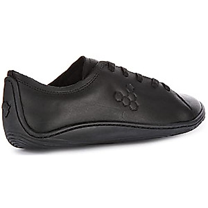 Vivobarefoot Addis, Mens Classic Leather lace-up with a Barefoot Feel & a Social Conscience Black 44 EU