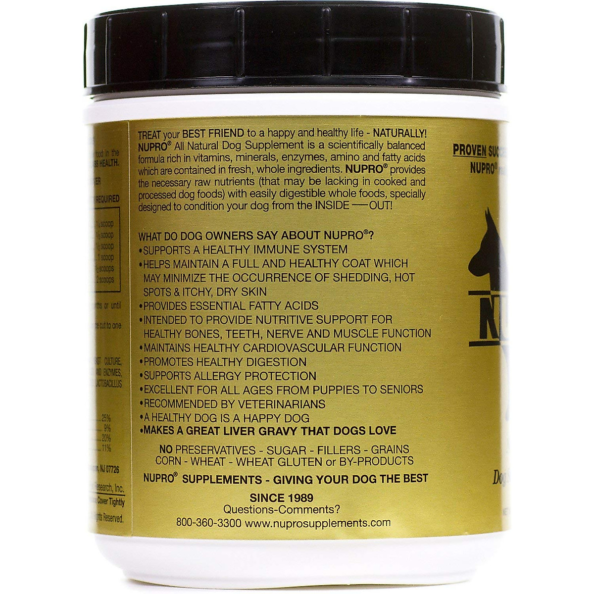 Vet Nu pro All Natural Supplement Gold for Dogs, 30 Scoops