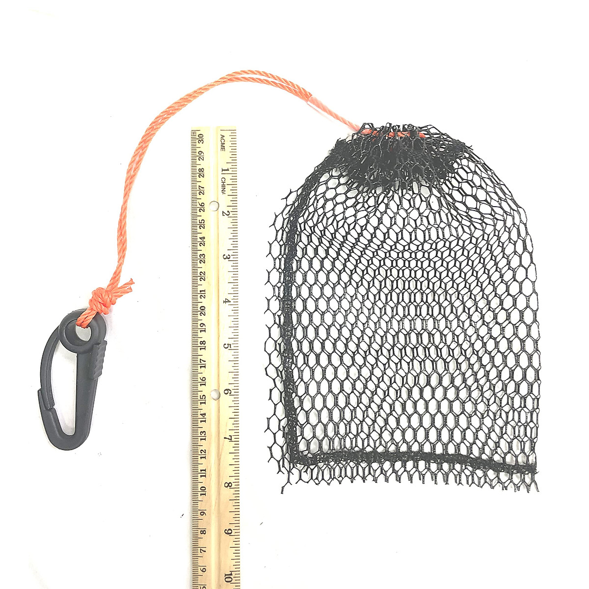 2-Pack of KUFA Sports Foldable Prawn Trap (Stretched Mesh Size:1-3/4") with 400' Rope, Yellow Float, Plastic Vented Bait Cage & Harness Combo (PRN59+PBQH38Y) X2