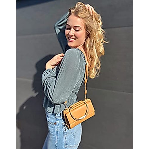 EVVE Small Top Handle Wristlet Clutch Purse,Trendy Crossbody Cell Phone Wallet Purse For Women | Orange