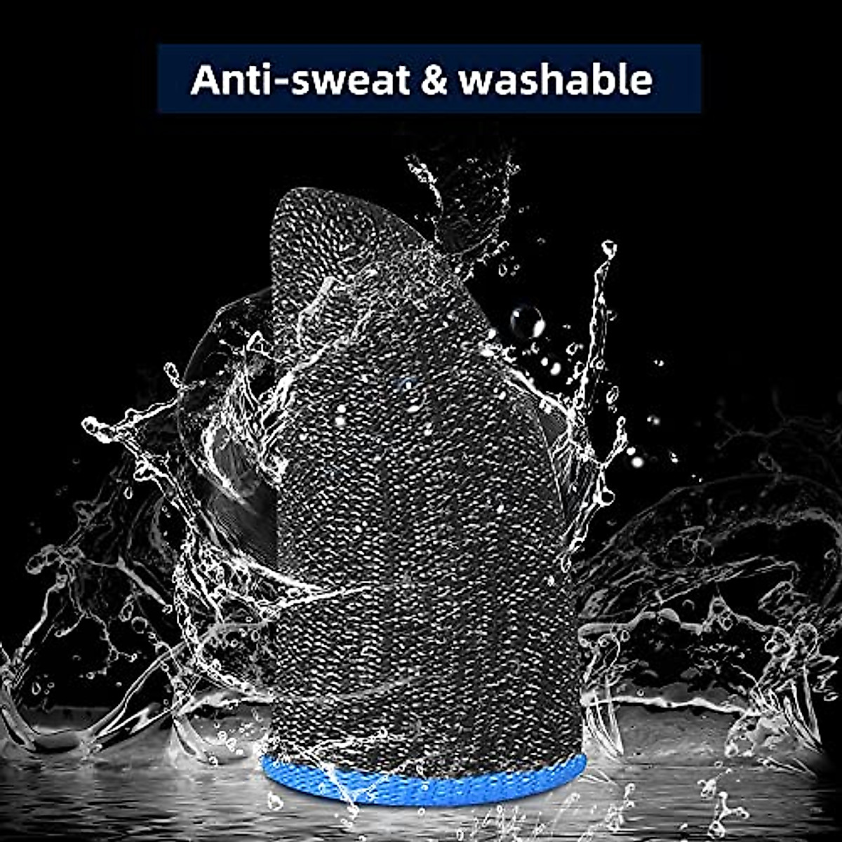 ZEPOHCK Gaming Finger Sleeves, [6 PCS] Game Controllers Finger Cover, Breathable Anti-Sweat Silver Fibre Finger Cot Improve Sensitivity for Rules of Survival/Knives Out for Android & iOS