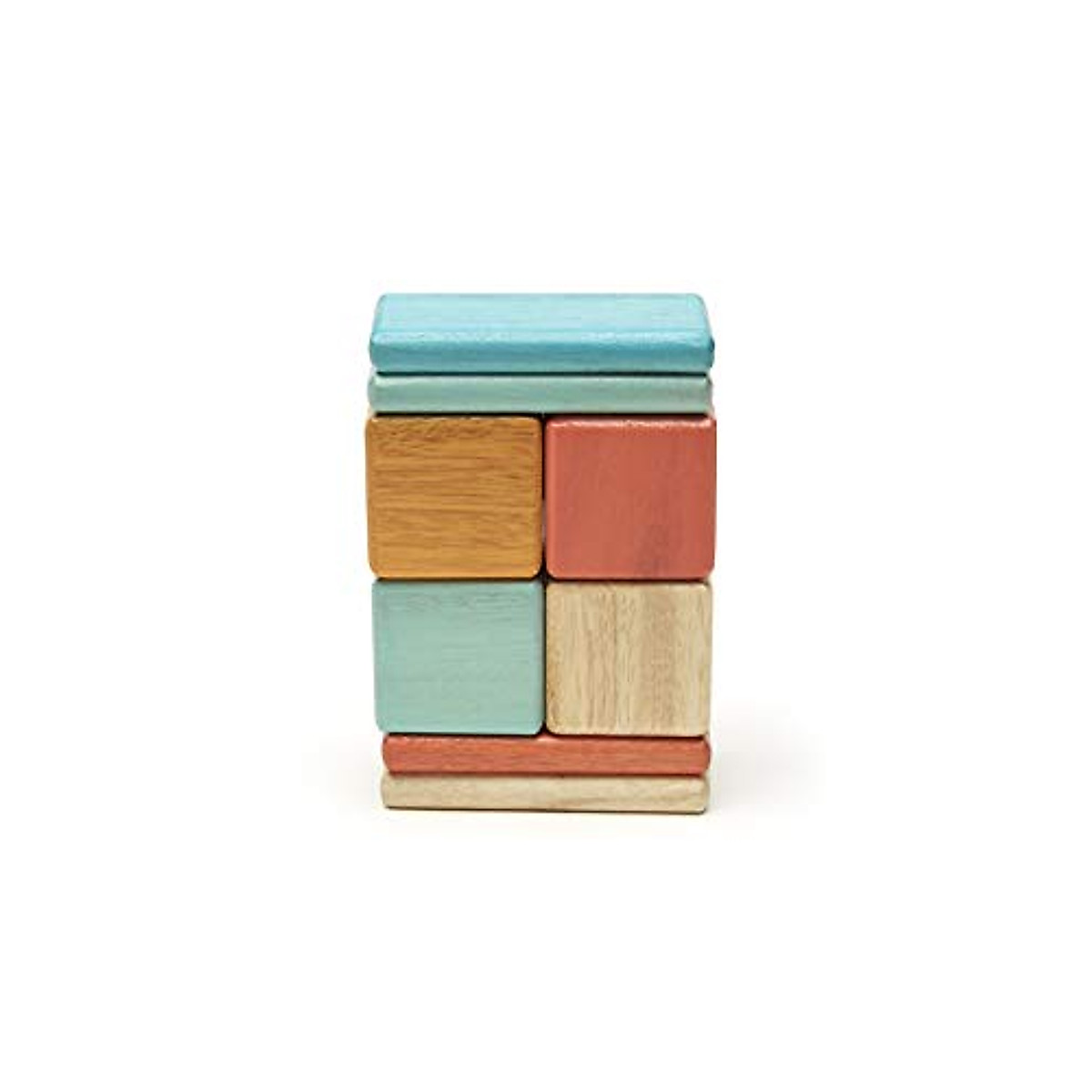 8 Piece Tegu Pocket Pouch Magnetic Wooden Block Set, Sunset
