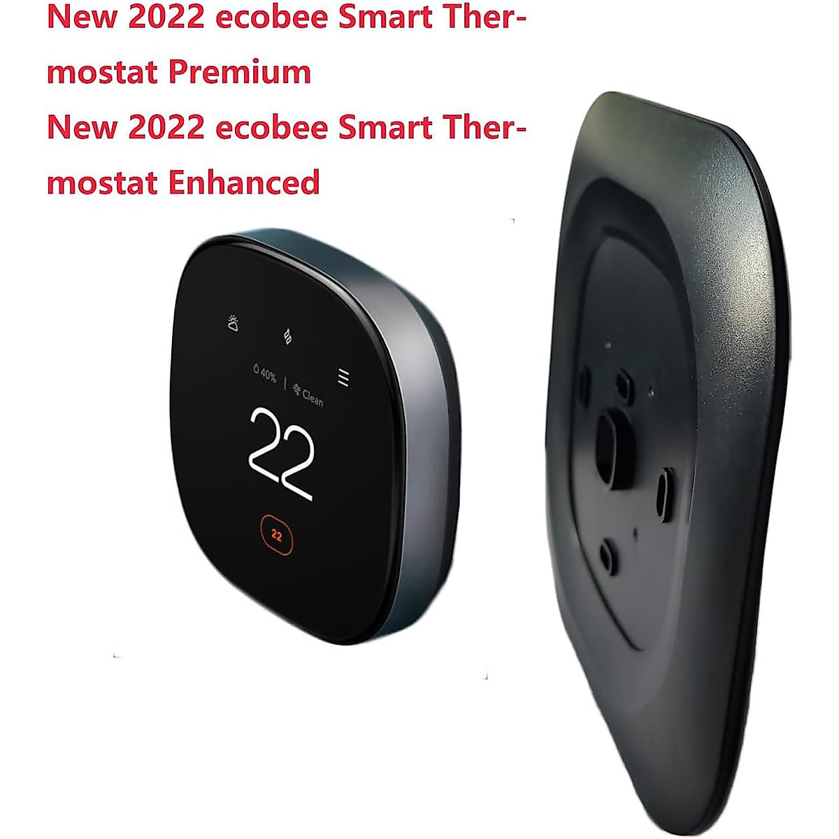 Thermostat Decorative Wall Plate Bracket Black for New 2022 Ecobee Smart Thermostat (1)